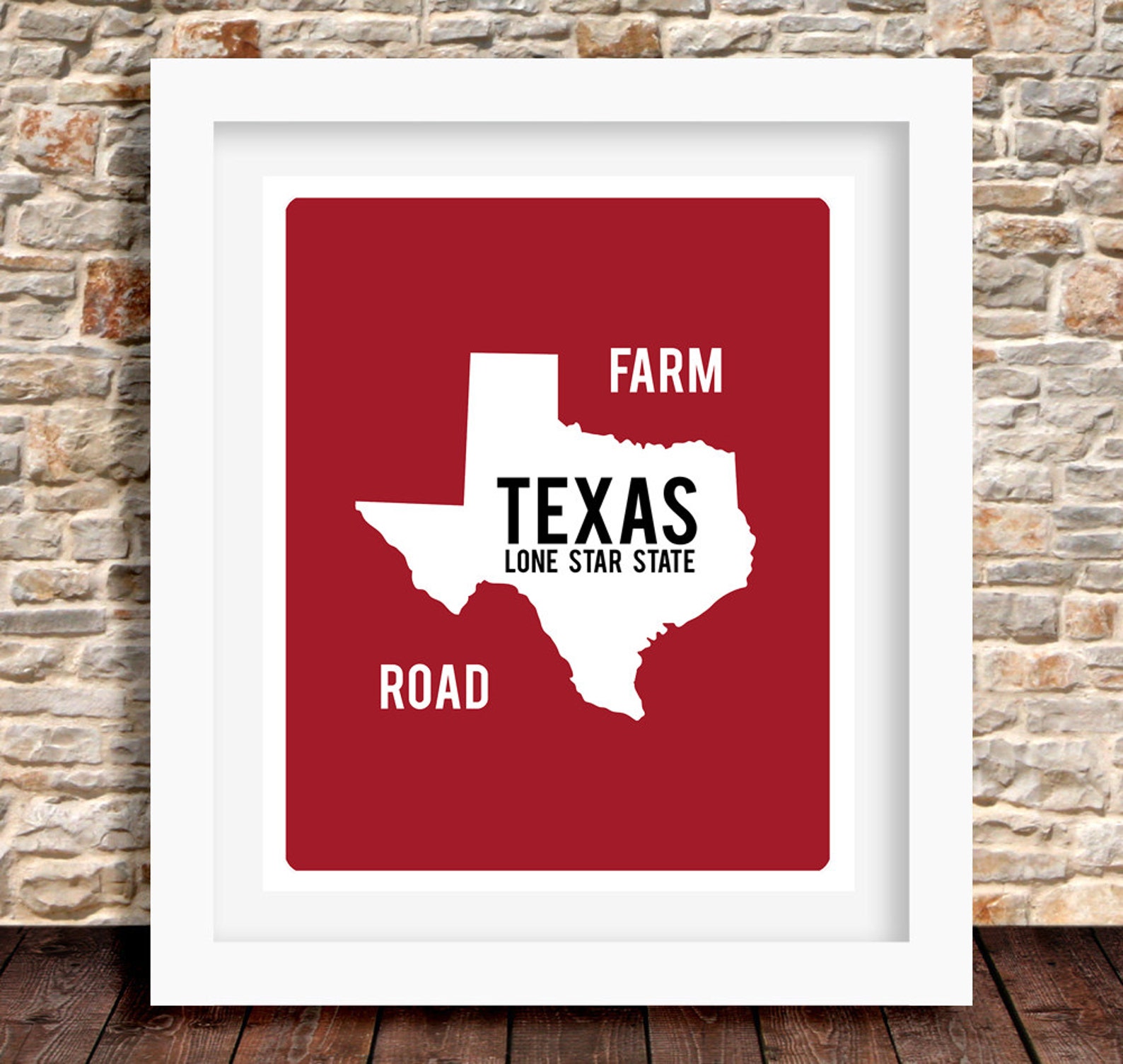Texas Farm to Market Road Sign Colors Print Wall Art Decor Photo Print ...