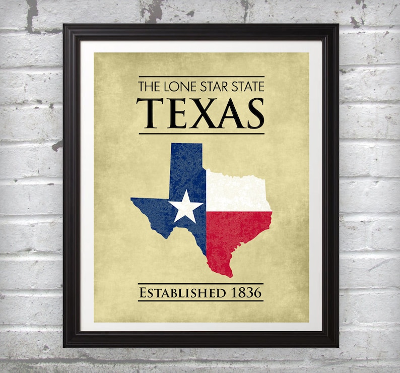 The Lone Star State Texas Established 1836 Fine Art Photo Print - Etsy