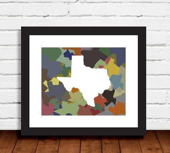 Multiple Texas Shapes Form State of Texas Multi-colors Wall - Etsy Ireland