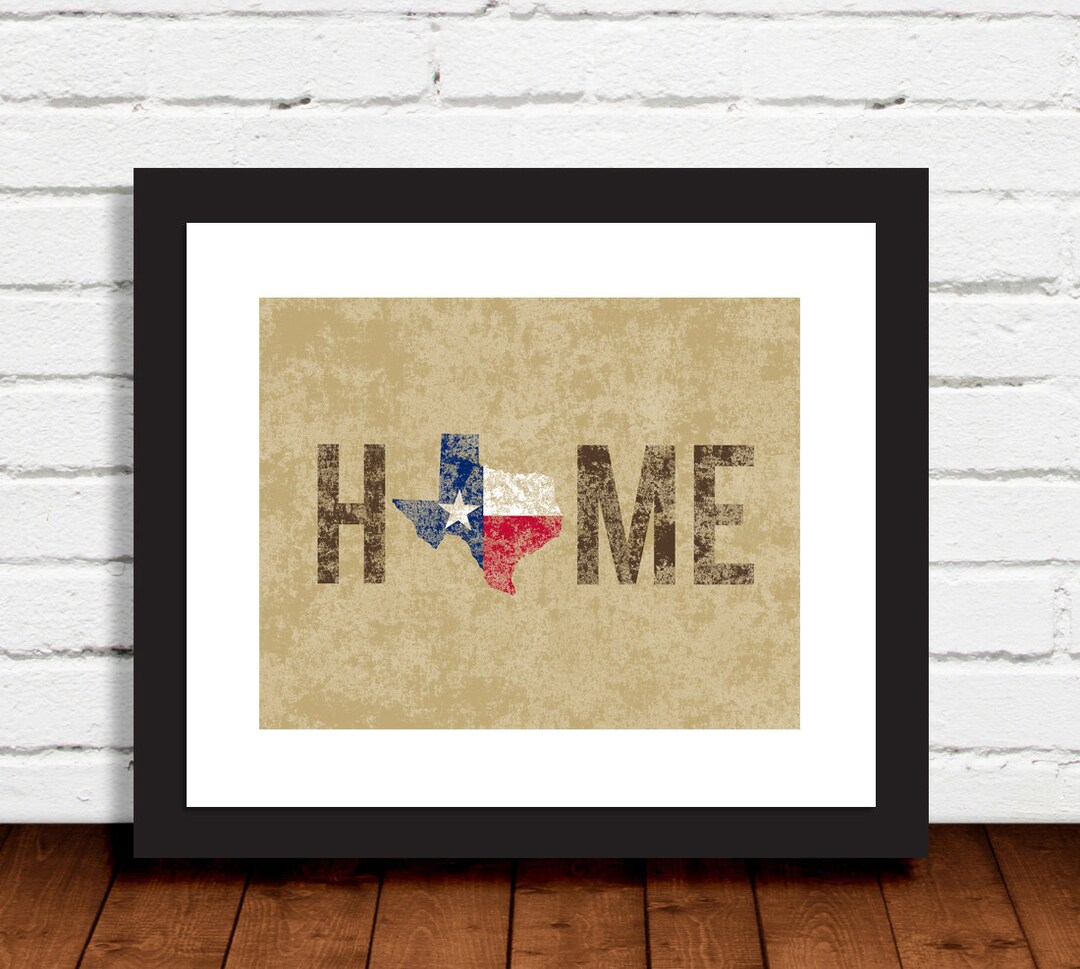 Home With Texas - Home With Shape of Texas as Letter "o" Photo Art ...
