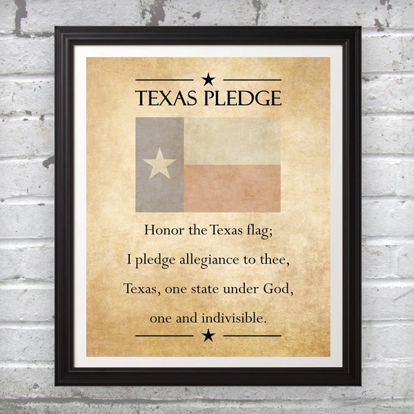 Texas Pledge - Etsy