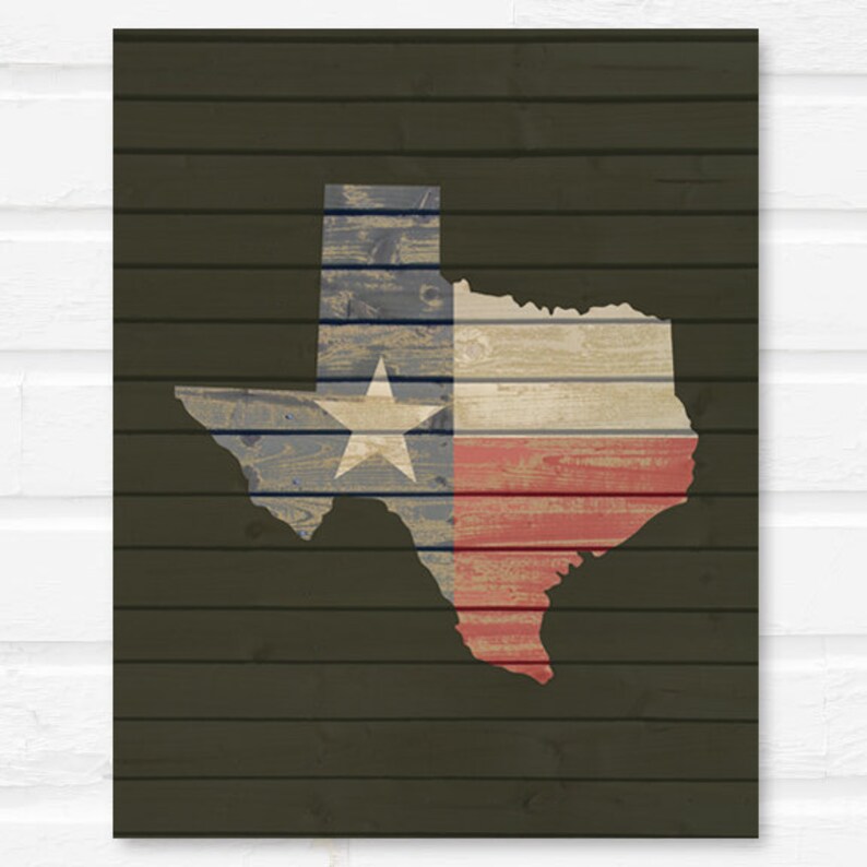 Texas Flag in State on Rustic Distressed Wood Background Wall - Etsy