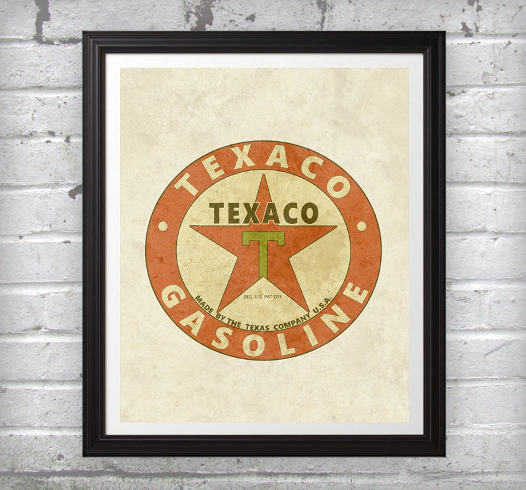 Vintage Texaco Gasoline Sign Texas Wall Art Home Decor Photo Print - Etsy