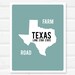 Texas Farm to Market Road Sign Colors Print Wall Art Decor Photo Print ...