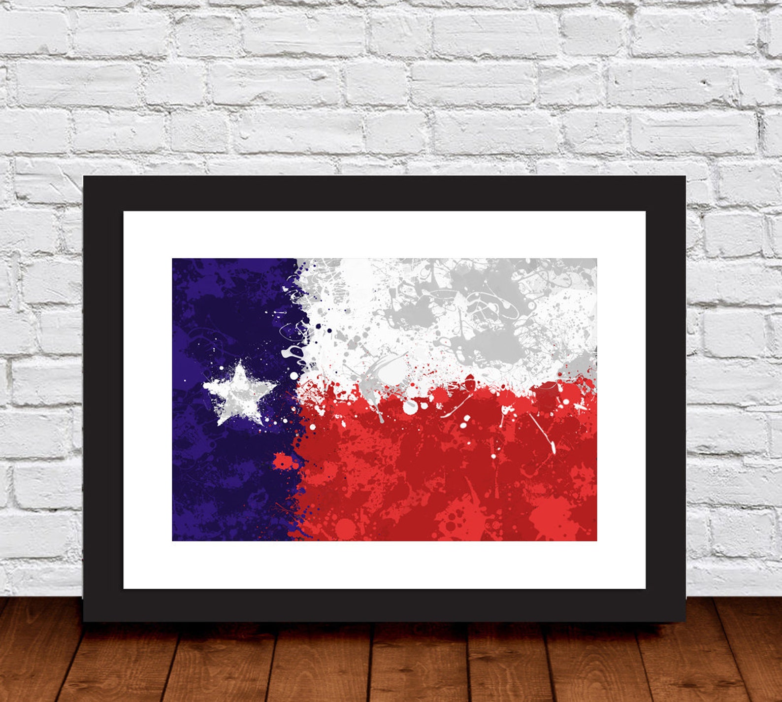Texas Flag Splatter Wall Art Home Decor Print - Etsy
