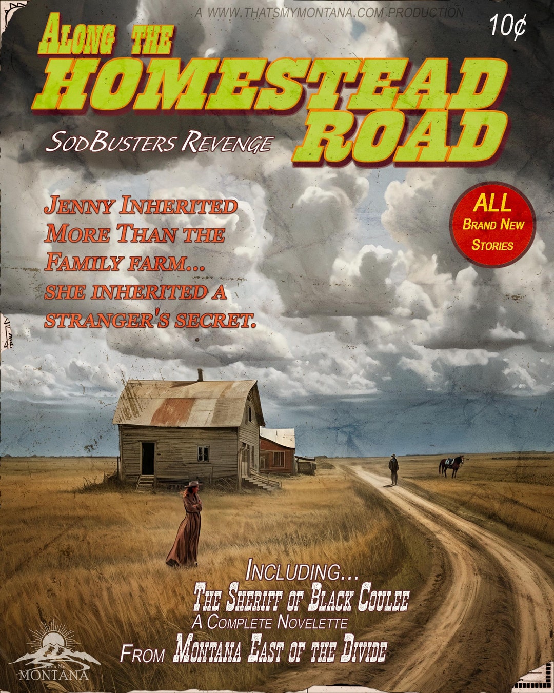 Custom Western Dime Novel Cover Art Poster, Pulp Art, Vintage-style ...