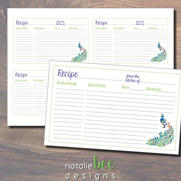 Cute Recipe Cards - Etsy