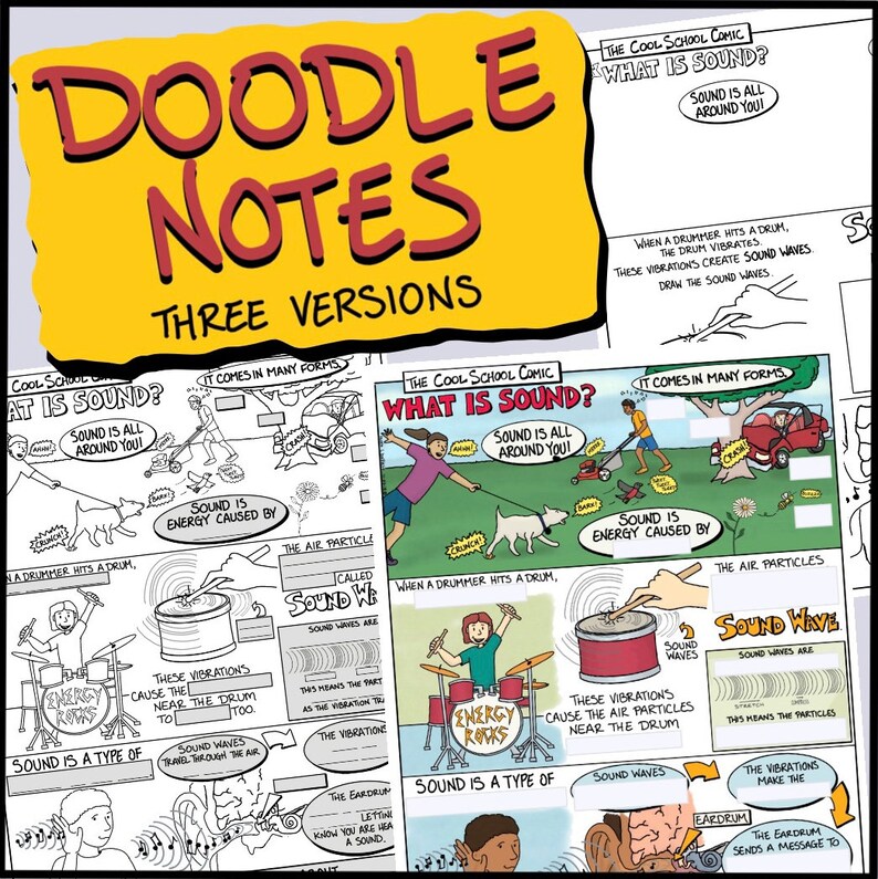 What is Sound? Waves and Vibrations Comic, Activity, and Lesson Plan - Etsy