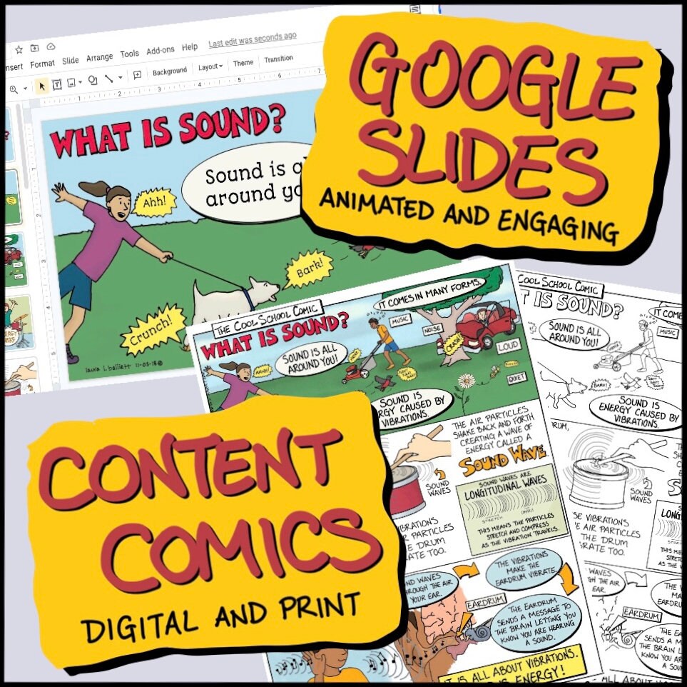 What is Sound? Waves and Vibrations Comic, Activity, and Lesson Plan - Etsy