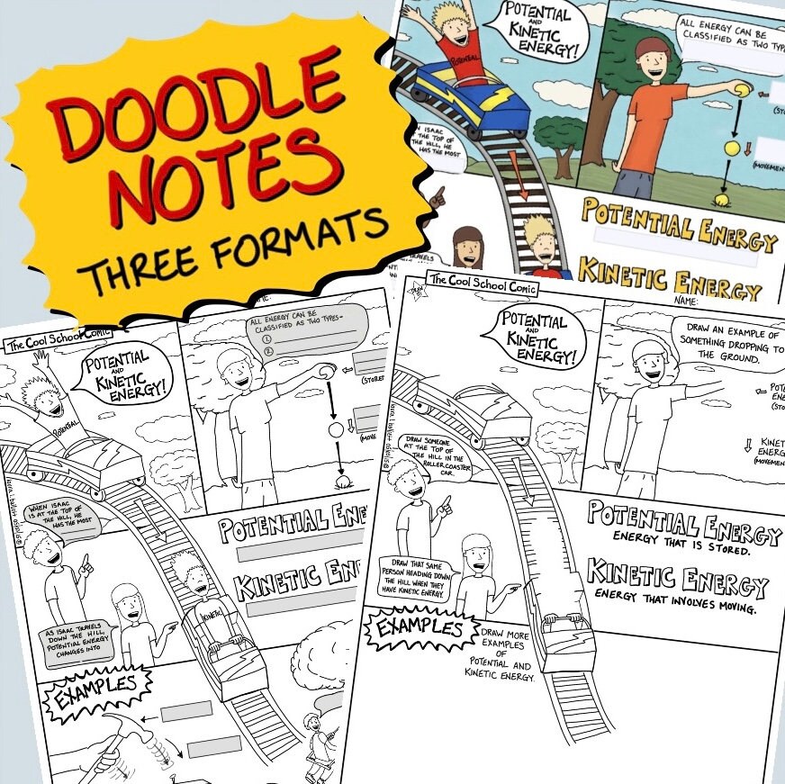 Potential and Kinetic Energy Comic (complete Lesson Plan) - Etsy