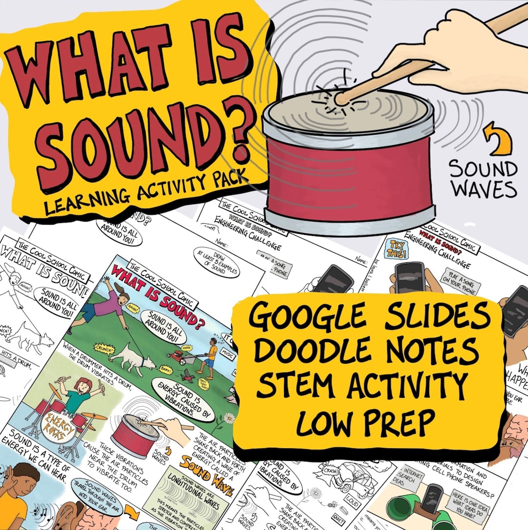What is Sound? Waves and Vibrations Comic, Activity, and Lesson Plan - Etsy