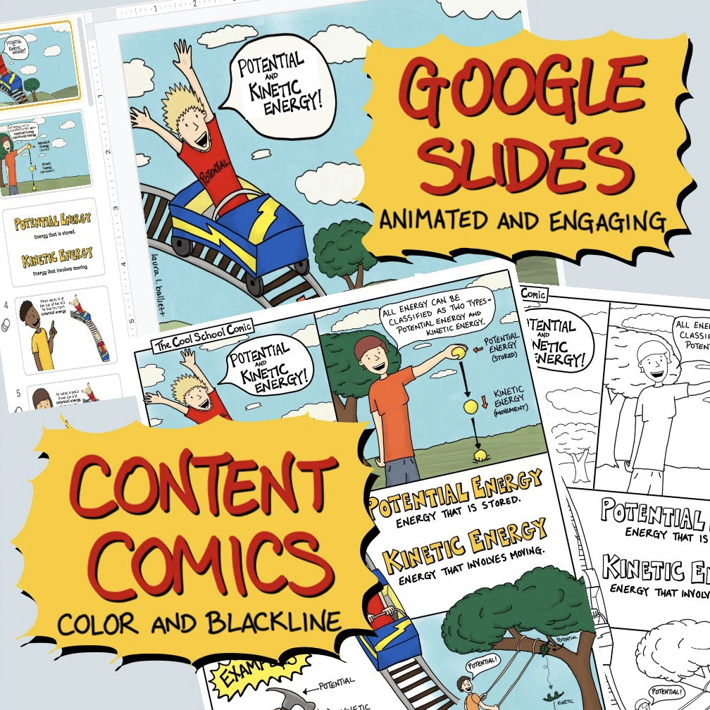 Potential and Kinetic Energy Comic (complete Lesson Plan) - Etsy