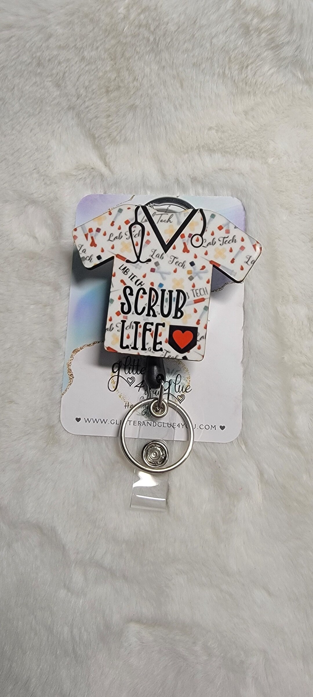 Phlebotomist Lab Tech, Scrub Top, Nurse Life, Retractable ...