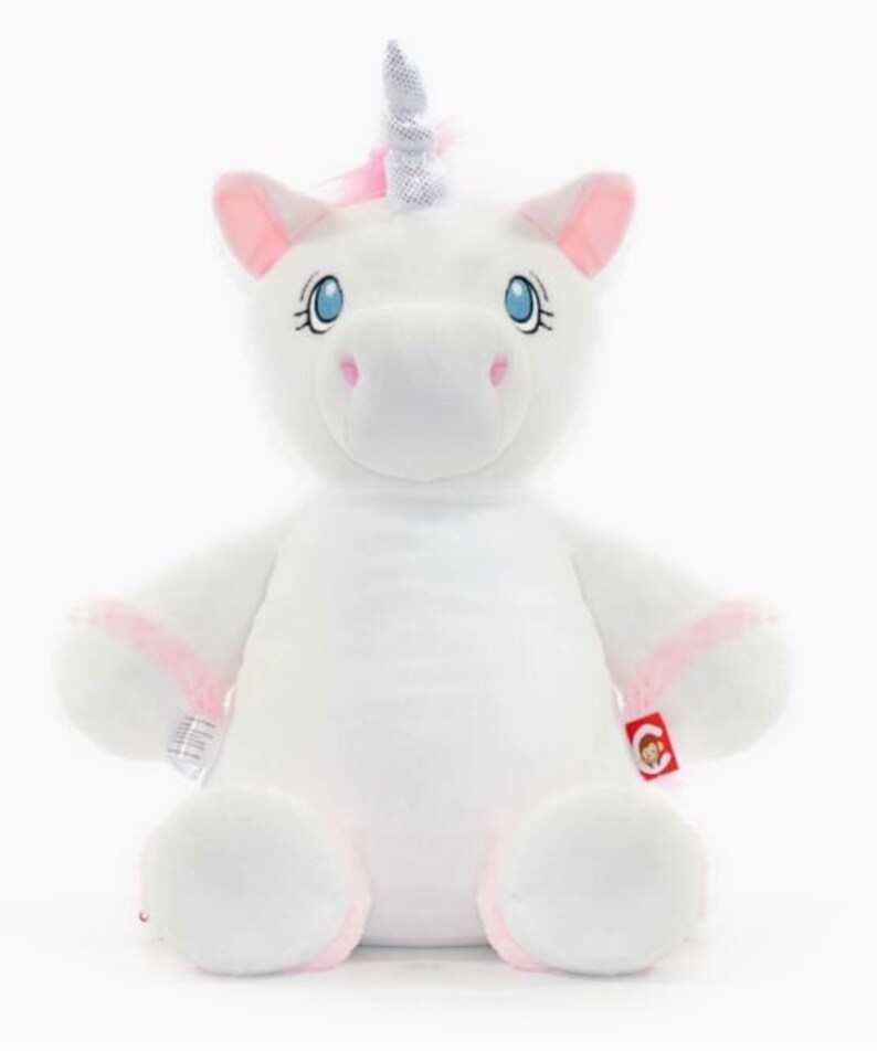 Personalized Embroidered Cubbies White Unicorn Stuffed | Etsy