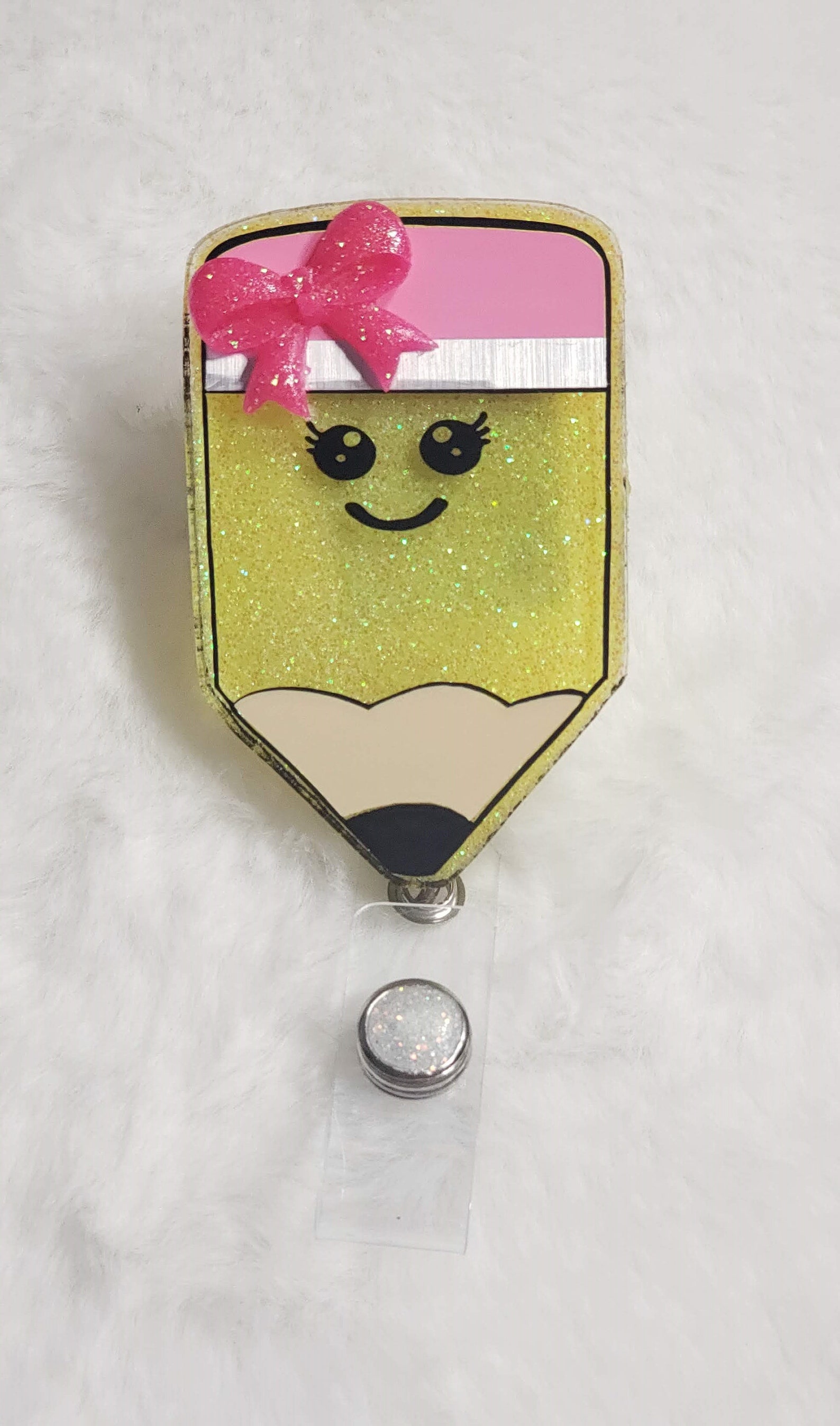 Teacher Badge Reel, Retractable Interchangeable Custom Badge Reel, ID ...