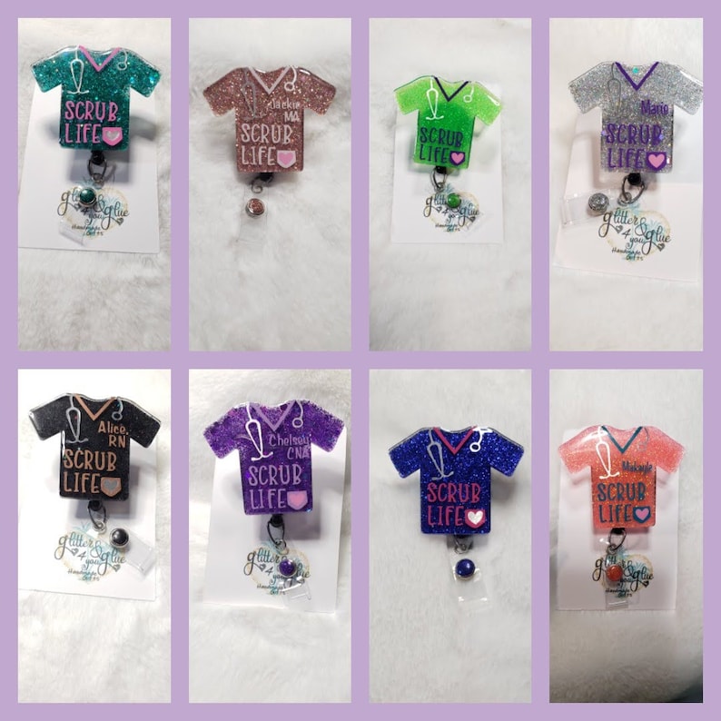 Scrub Life Badge Reel Nurse Life Interchangeable Retractable - Etsy