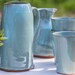 Turquoise Ceramic Pitcher And Mugs Pitcher Set Wine Set | Etsy