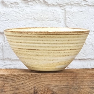 Ceramic Soup Bowl, Rustic Pottery Breakfast Bowl, Stoneware Cereal Bowl ...