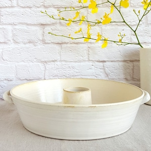 Ceramic Baking Dish, White Bundt Cake Baking Pan, Kitchen and Hosting ...