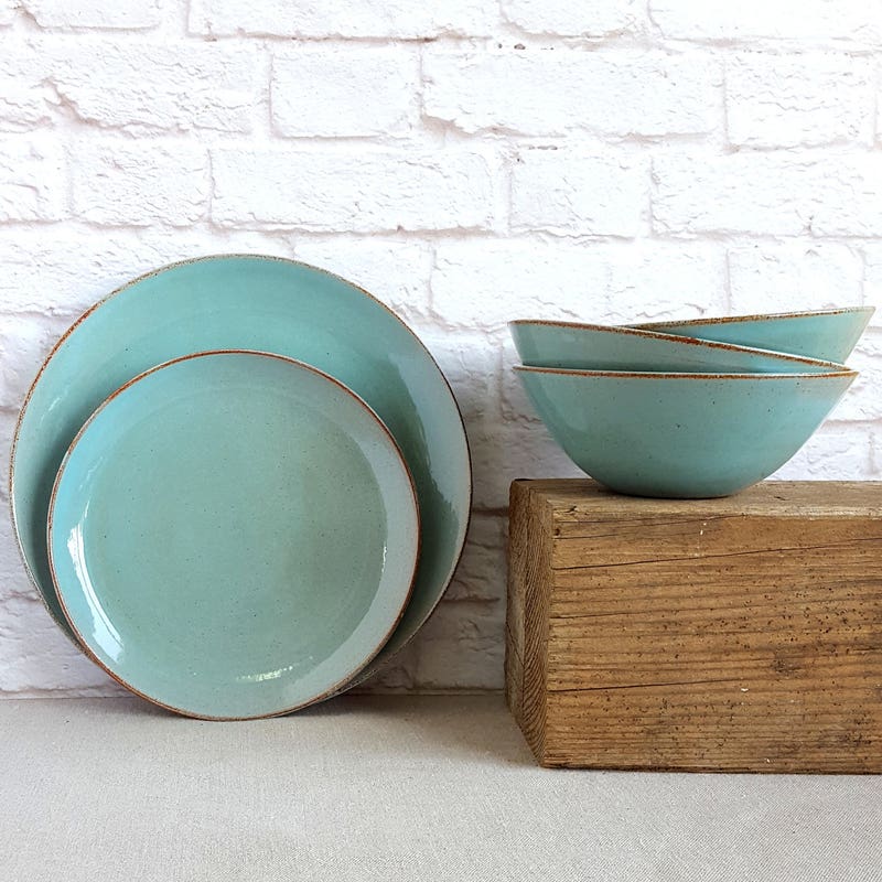 Turquoise Dinnerware - Etsy