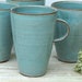 Turquoise Coffee Mug, Large Coffee Mug, Tall Coffee Mug, Large Tea Mug ...