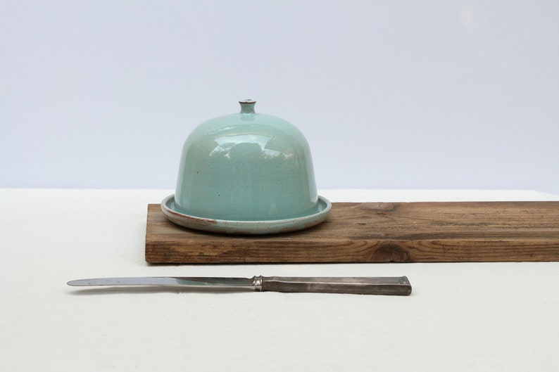 Ceramic Covered Butter Dish White Speckled Pottery Butter | Etsy