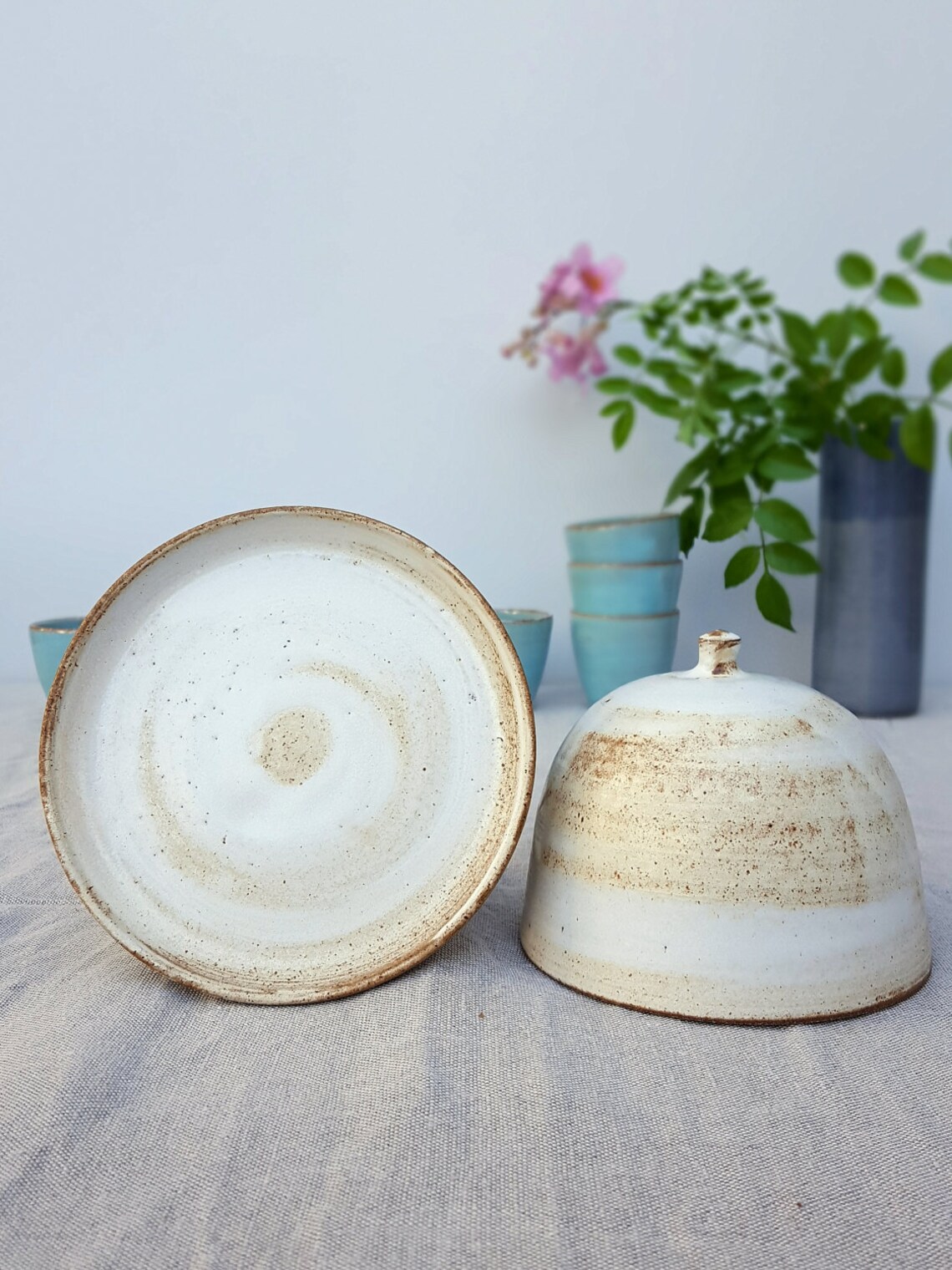 Ceramic Butter Dish, Pottery Butter Dish, Rustic Butter Keeper, Butter ...