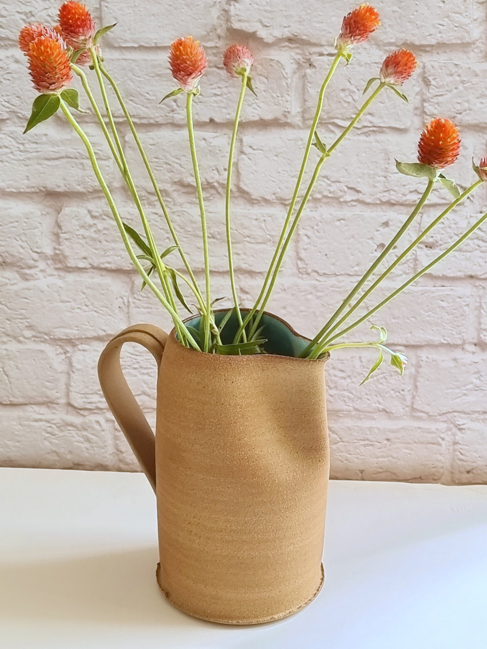 Stoneware Pitcher Farmhouse Pitcher Handmade Ceramic - Etsy