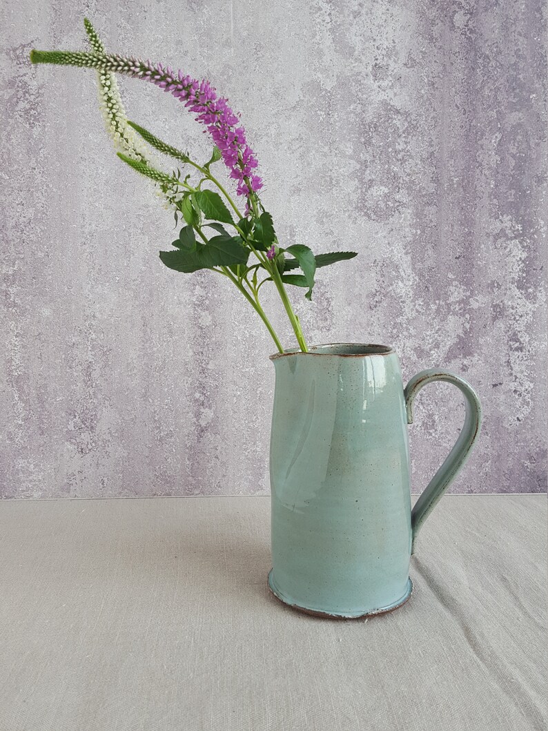 Turquoise Ceramic Pitcher and Mugs Pitcher Set Wine Set - Etsy