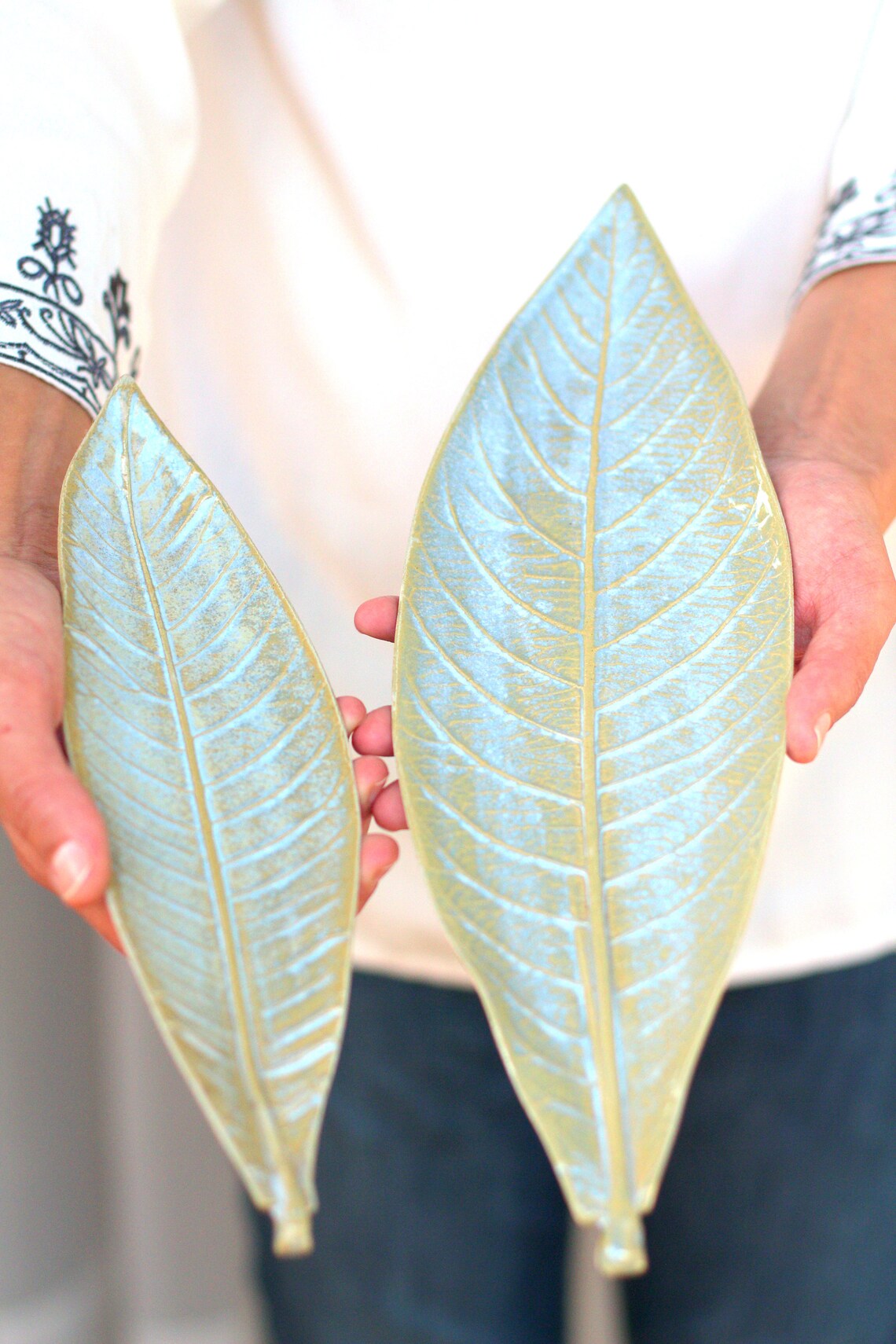 Leaf Plate Ceramic Leaf Shaped Dish Handmade Ring Dish | Etsy