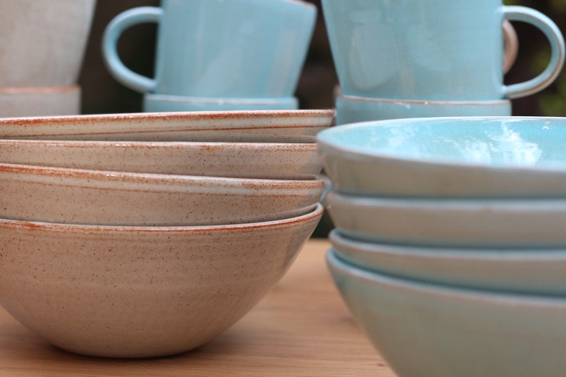 Mix and Match Dinnerware Set for 6 Pottery Dinnerware | Etsy