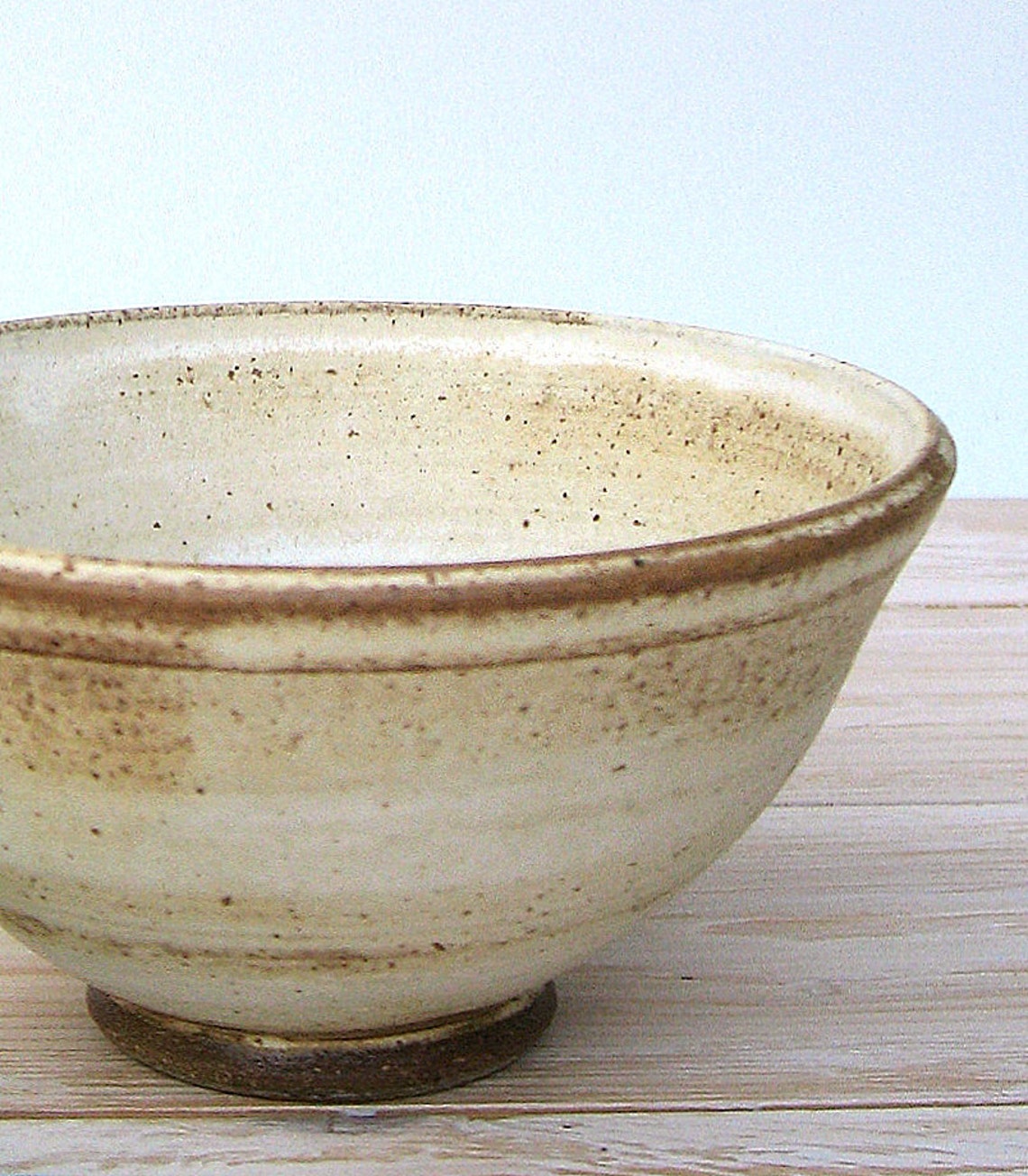 Handmade Ceramic Soup Bowl, Rustic Speckled Pottery, Creamy Glaze - Etsy