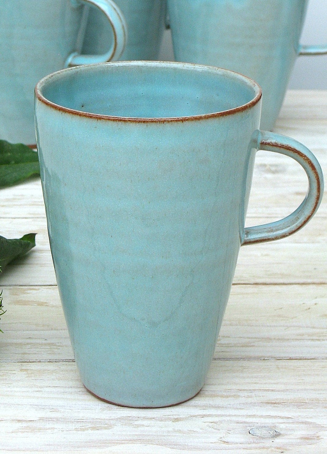 Turquoise Coffee Mug, Large Coffee Mug, Tall Coffee Mug, Large Tea Mug ...