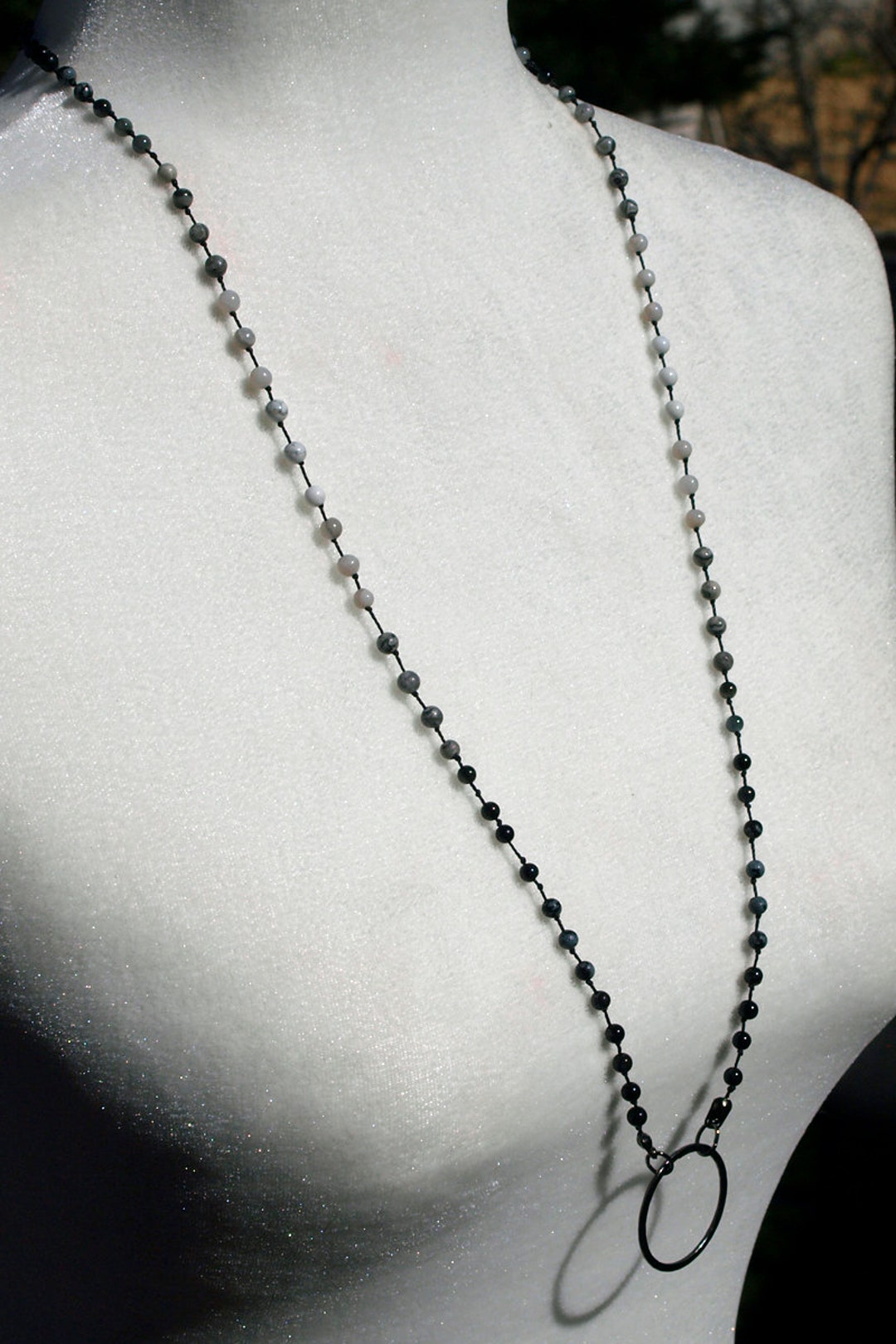 Mini Stones Grayscale Graduated Tones - Model 334 Lanyard Badge Holder ...