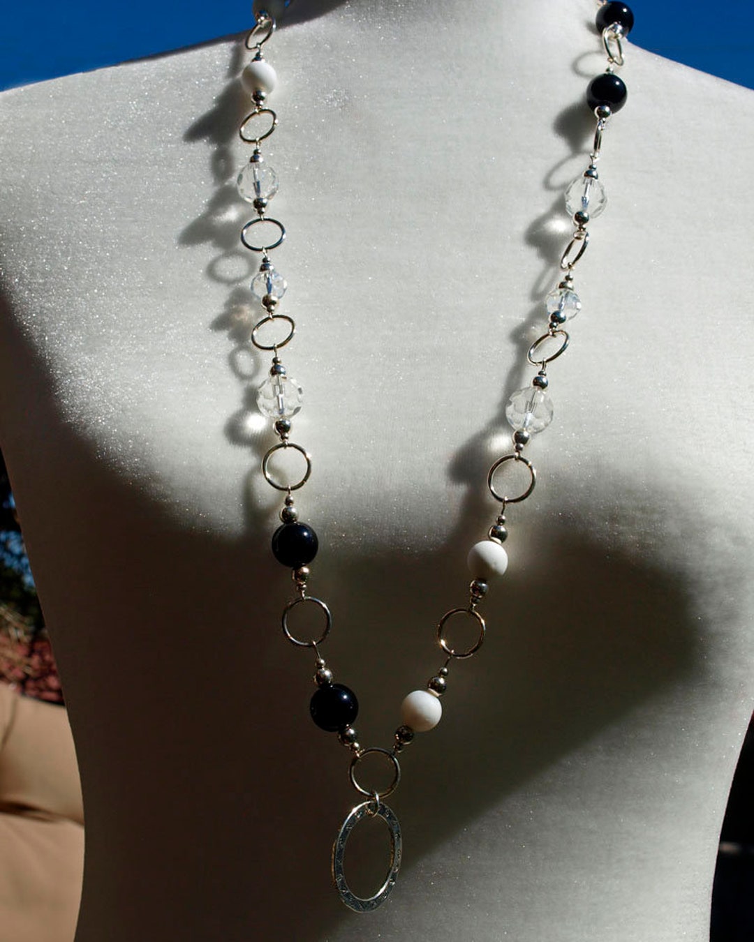 Black and White Askew Model 640 Lanyard Badge Holder Necklace - Etsy