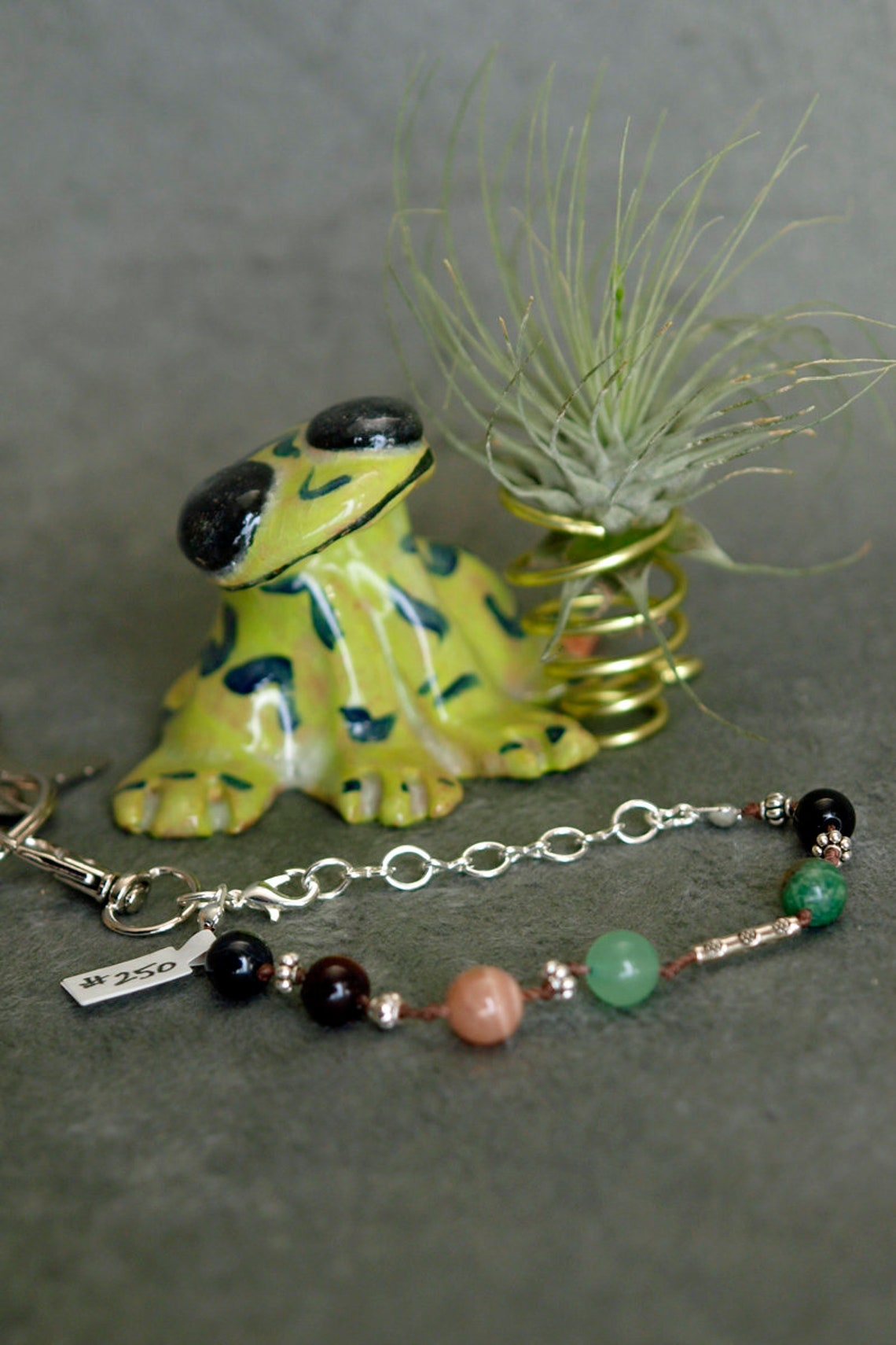 Earthy Stones With Silver Elements - Model 250 Wristlet Bracelet ...