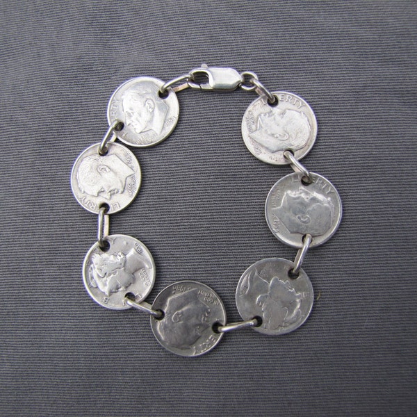 Mercury Dime Bracelet - Etsy