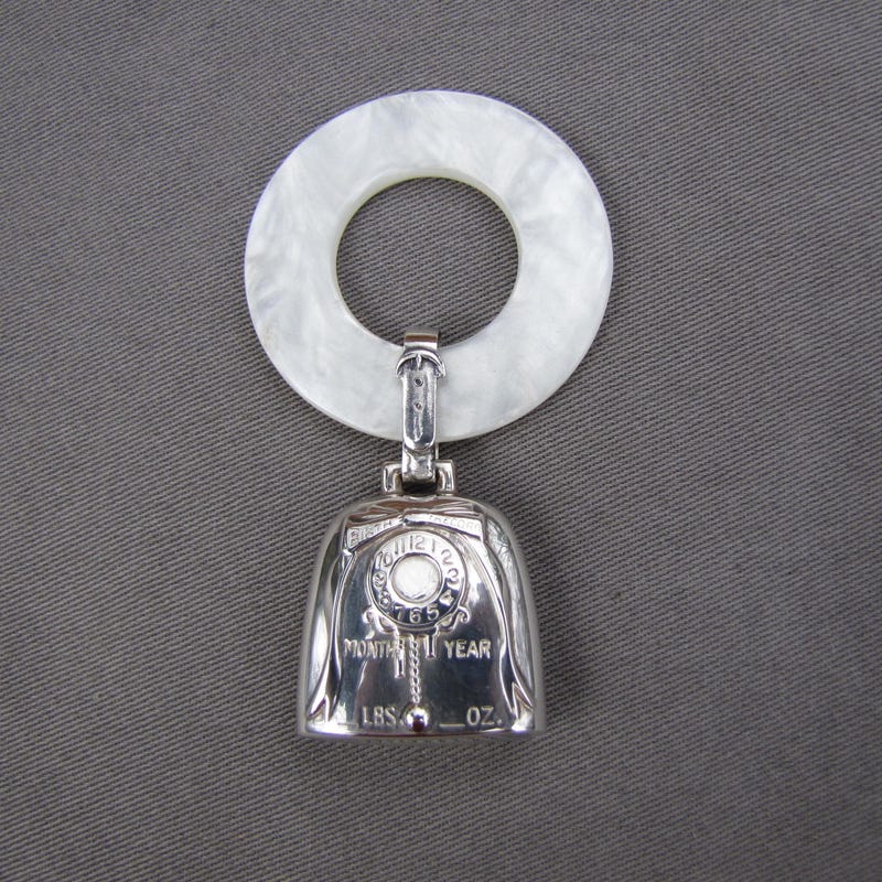 Silver Baby Rattle - Etsy