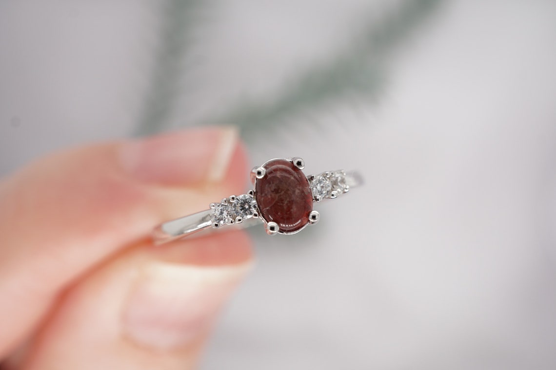 Stunning Red Beryl emerald, Bixbite Engagement Ring - Etsy