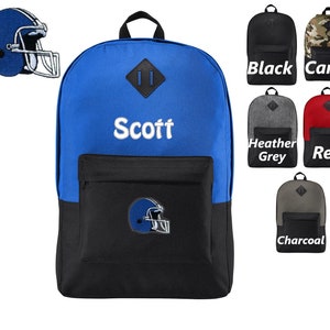 Personalized Kids Football Backpack, Embroidered Monogrammed Custom ...