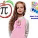 Personalized Kids Apron With Apple Pi Symbol Embroidery Design Math ...