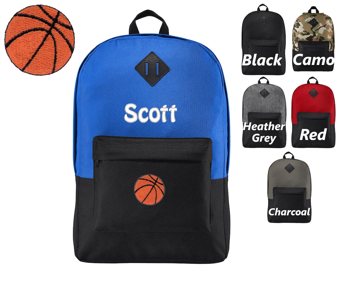 Personalized Kids Basketball Backpack, Embroidered Monogrammed Custom ...