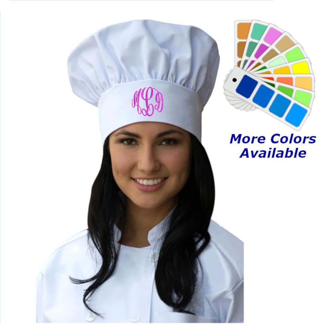 Monogrammed Chef Hat Embroidered With Your Initials - Etsy