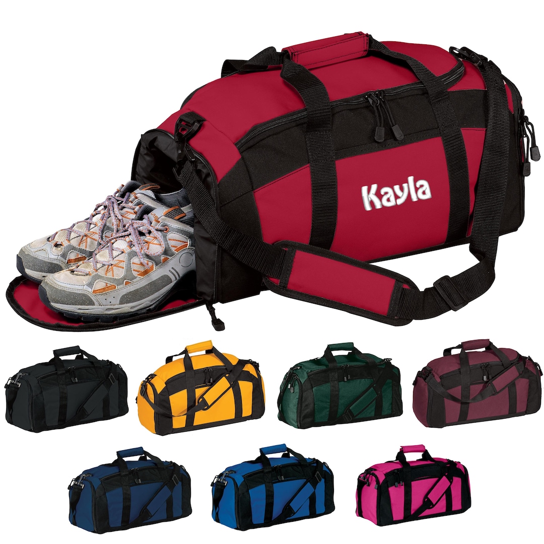 Personalized Gym Duffel Bag, Shoe Pocket, Student School PE, Quality ...