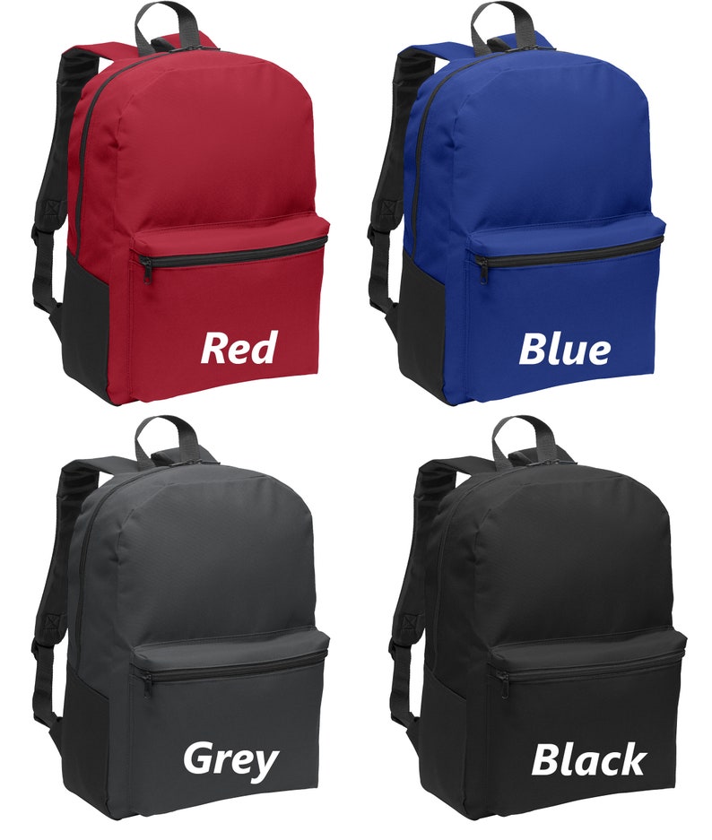 Monogrammed Kids Backpack Embroidered Personalized With Initials of ...