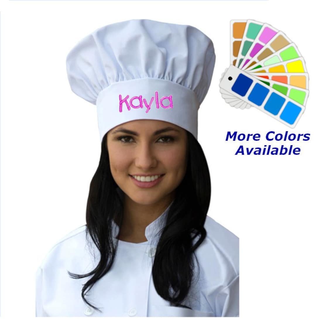 Personalized Chef Hat Embroidered With Your Text or Name, Monogrammed ...