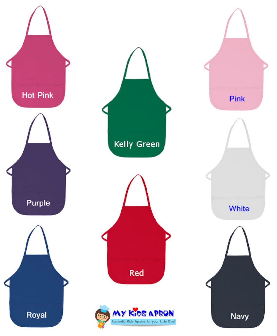 Personalized Kids Apron Custom Embroidered Text or Name | Etsy