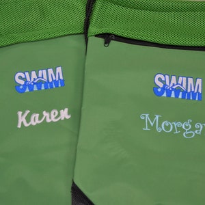 Personalized Kids Swimming Cinch Pack Drawstring Gym School PE Pool ...