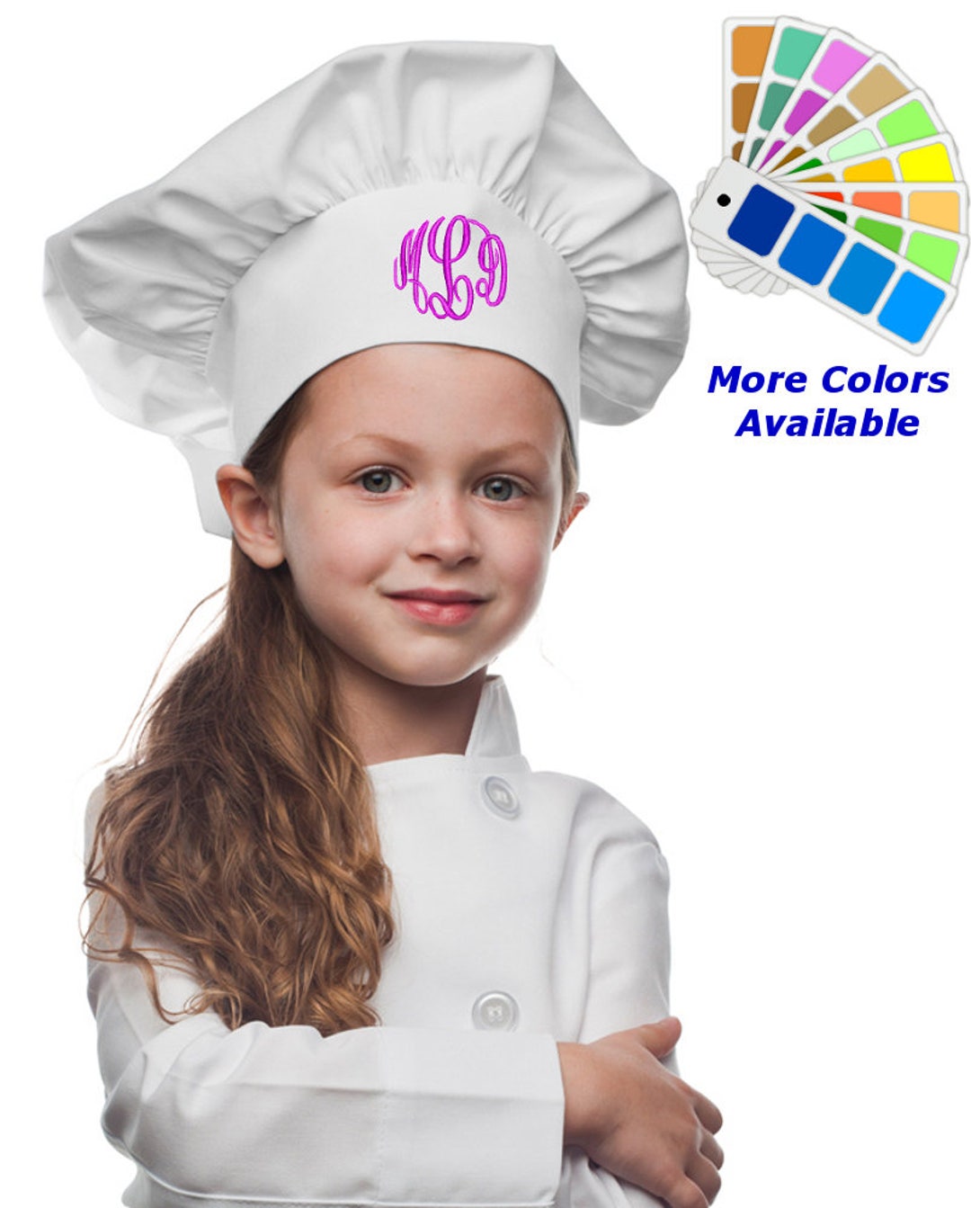 Monogrammed Kids Chef Hat Embroidered With Your Initials, Kids Chef ...