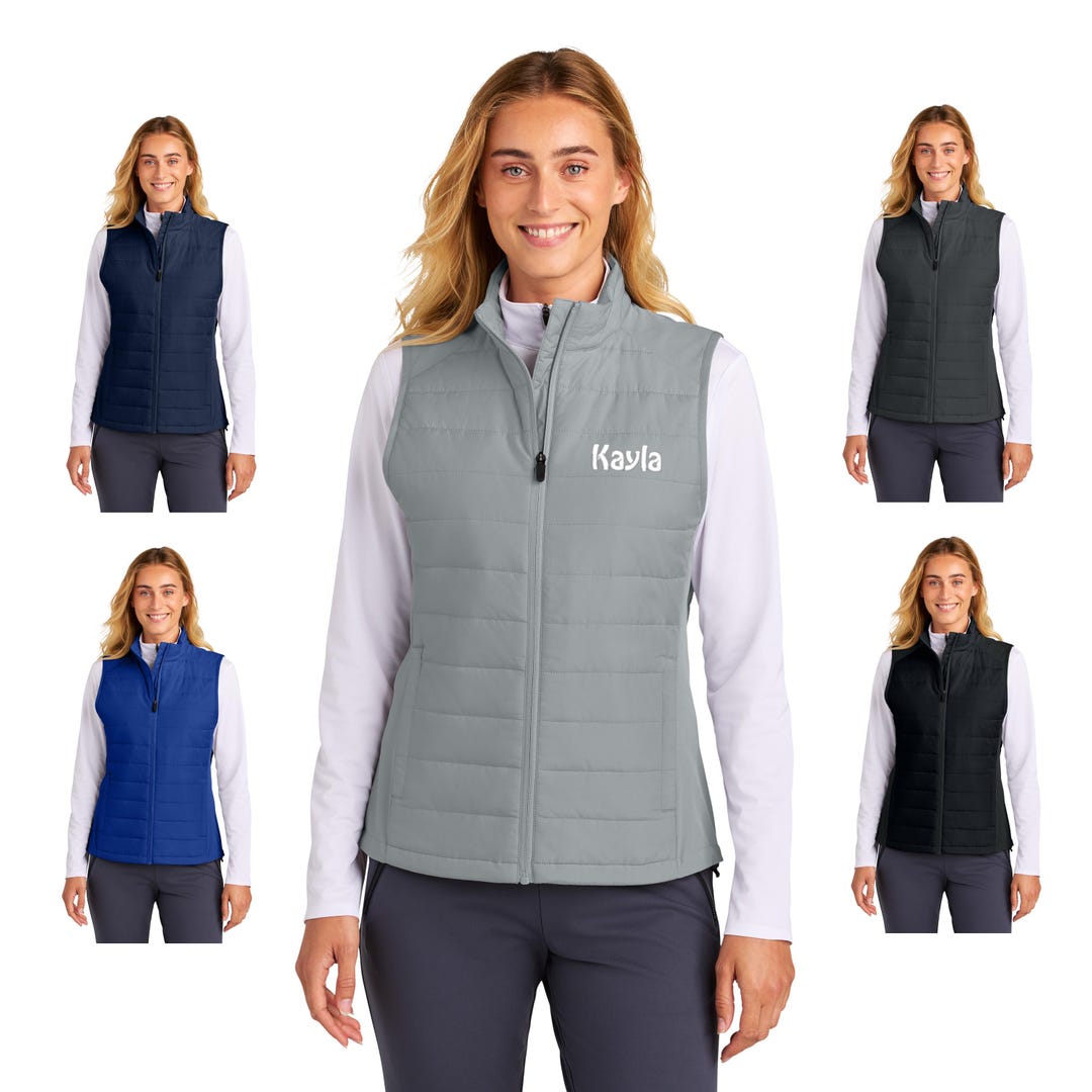 Personalized Womens Vest, Ski Vest, Vest With Name, Business Logo, Warm ...